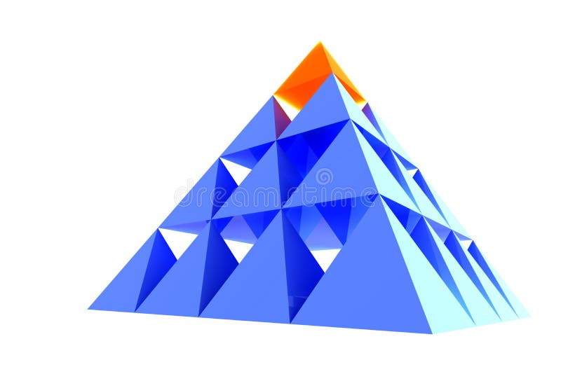 Abstract Pyramid with Orange Stock Illustration - Illustration of ...