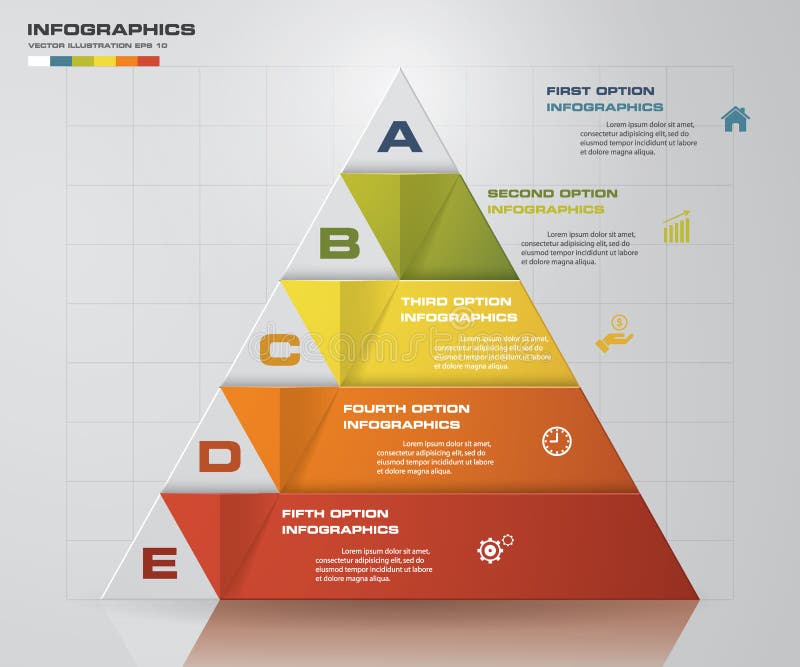 Abstract Pyramid Shape Layout with 10 Steps Clean Number Banners ...