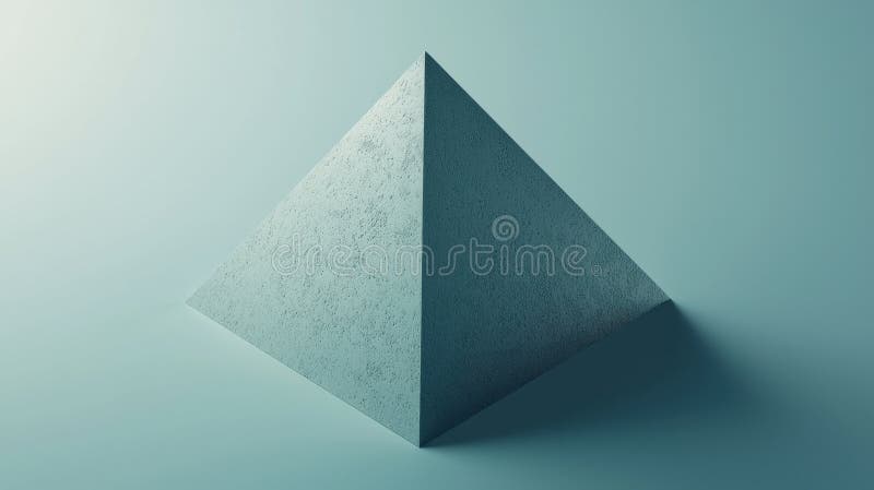 Abstract Pyramid Structure on Minimalist Background in Soft Light Stock ...