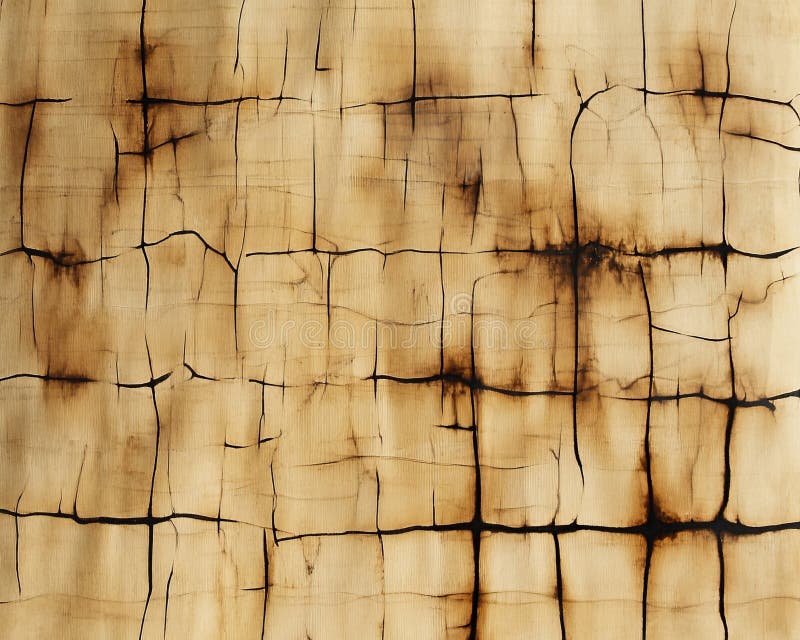 Abstract Pyrography Pattern on Paper Background Dark Brown Lines Stock ...