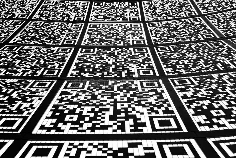 Abstract QR Code Background Abbreviated from Quick Response Code Stock ...