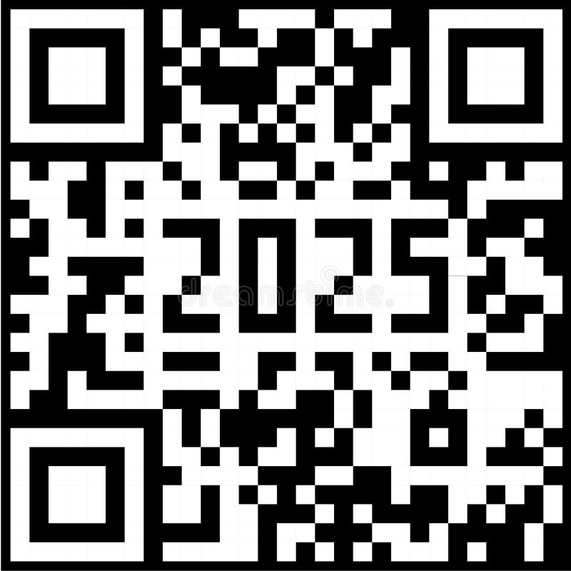 Abstract QR Code in the Form of the New Year 2025 Stock Vector ...