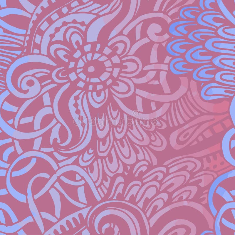 Abstract Quaint Seamless Pattern Stock Vector - Illustration of ...