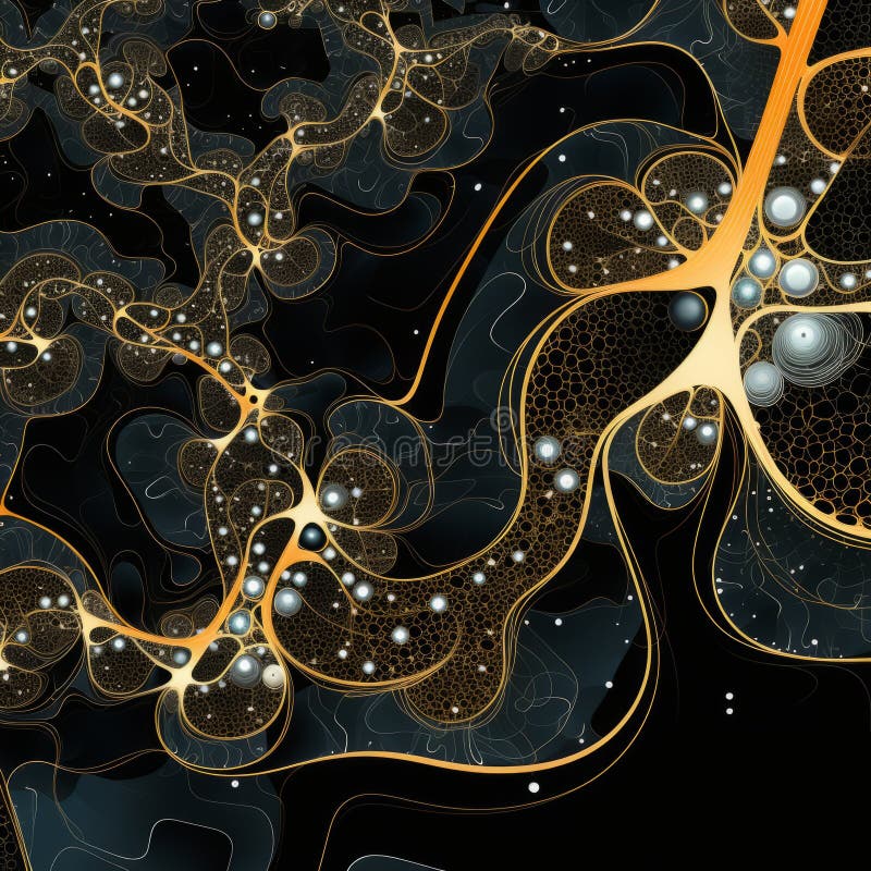 Abstract Quantum Computing Background with Lace Patterns and ...