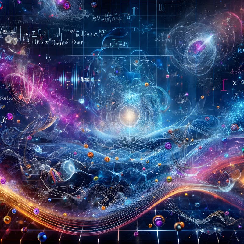 Abstract Quantum Physics and Cosmic Phenomena Art Stock Image - Image ...