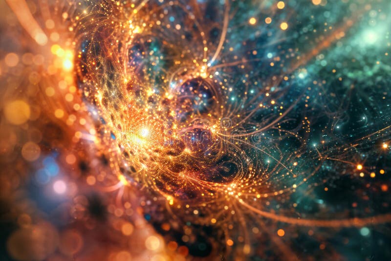 Abstract Quantum Physics Visualization Created With Generative Ai