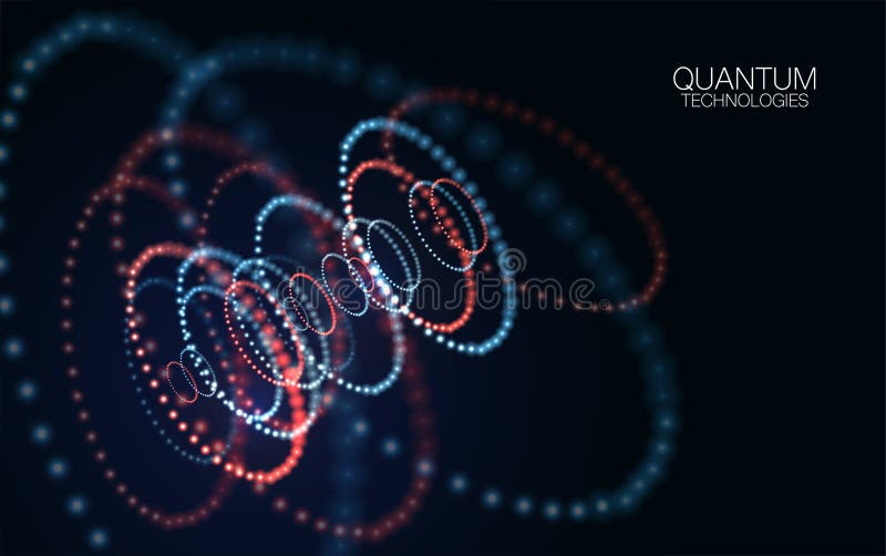 Abstract Quantum Technology Background Stock Vector - Illustration of ...