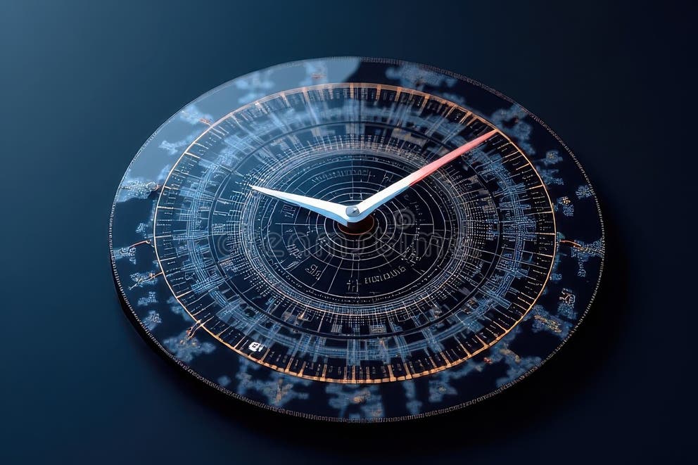 Abstract Quantum Timekeeper Stock Illustration - Illustration of ...