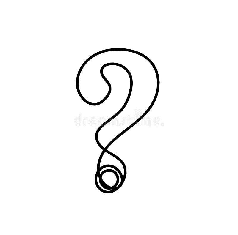 Abstract Question Mark Continuous Lines Drawing Stock Vector ...