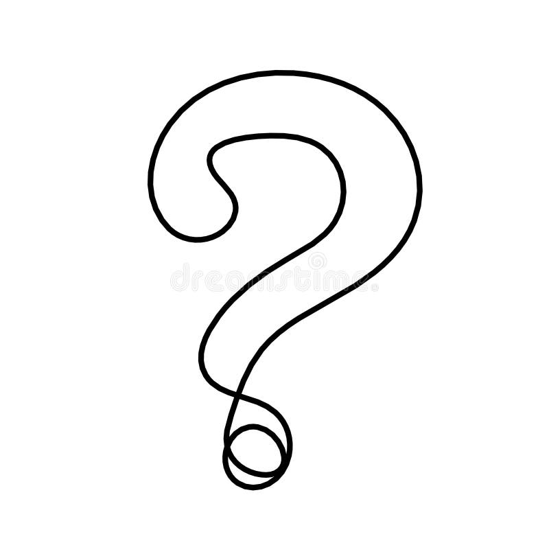 Abstract Question Mark Continuous Lines Drawing Stock Vector ...