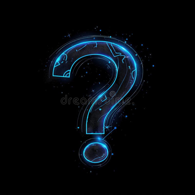 Abstract Question Mark on a Dark Background. Stock Illustration ...