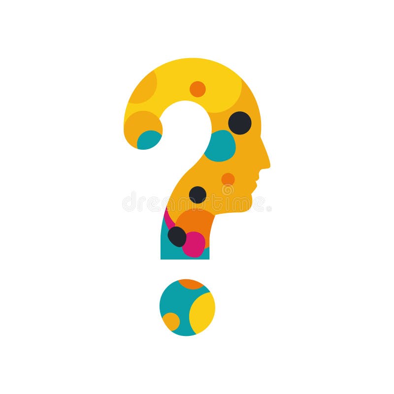 Abstract Question Mark Human Head. Vector Illustration Flat Design ...