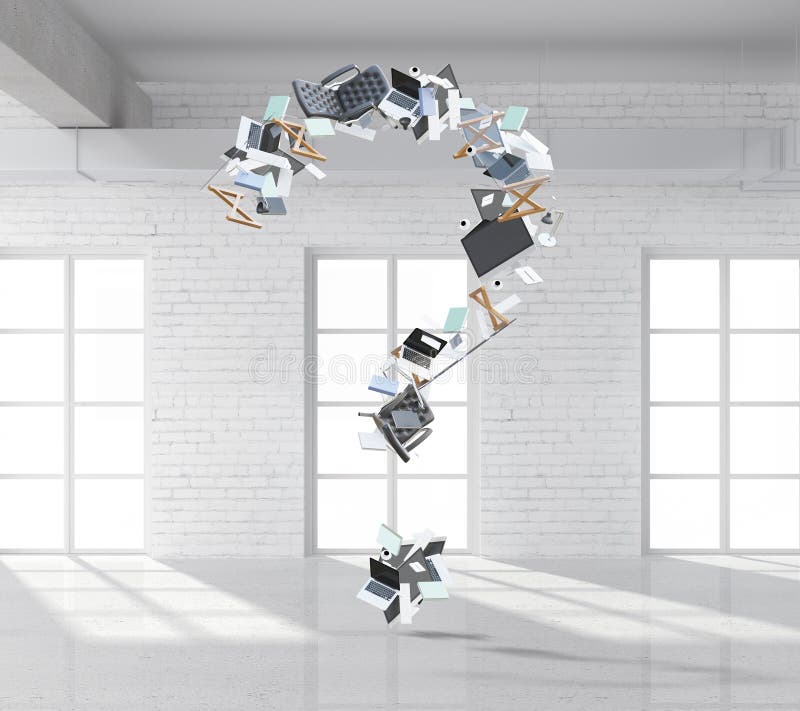Abstract Question Mark in Interior Stock Illustration - Illustration of ...