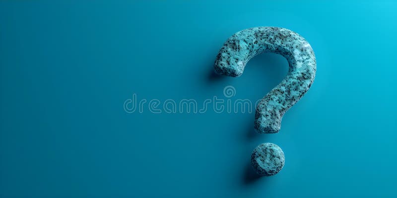 Abstract Question Mark on a Vibrant Blue Background Symbolizing Problem ...