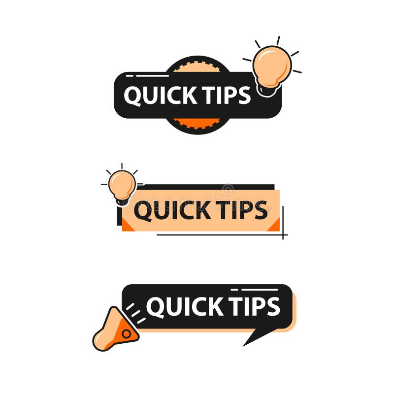 Abstract Quick Tips Banner Design. Flat Business Idea, Solution or ...