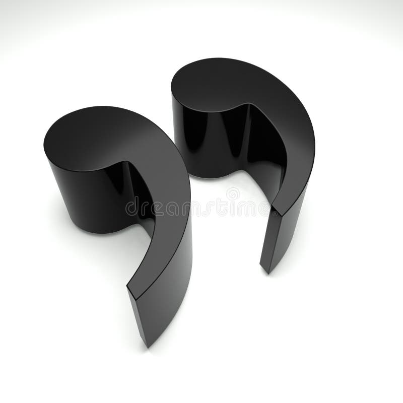 Abstract quotation marks stock illustration. Illustration of isolated ...