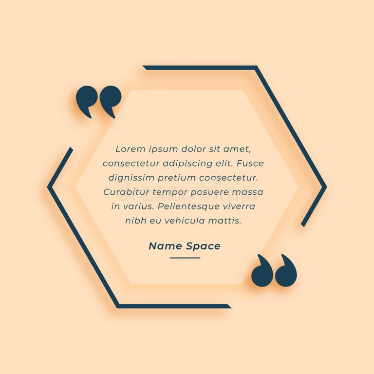 Abstract Quote Frame Templates for Remark or Content Text Stock ...