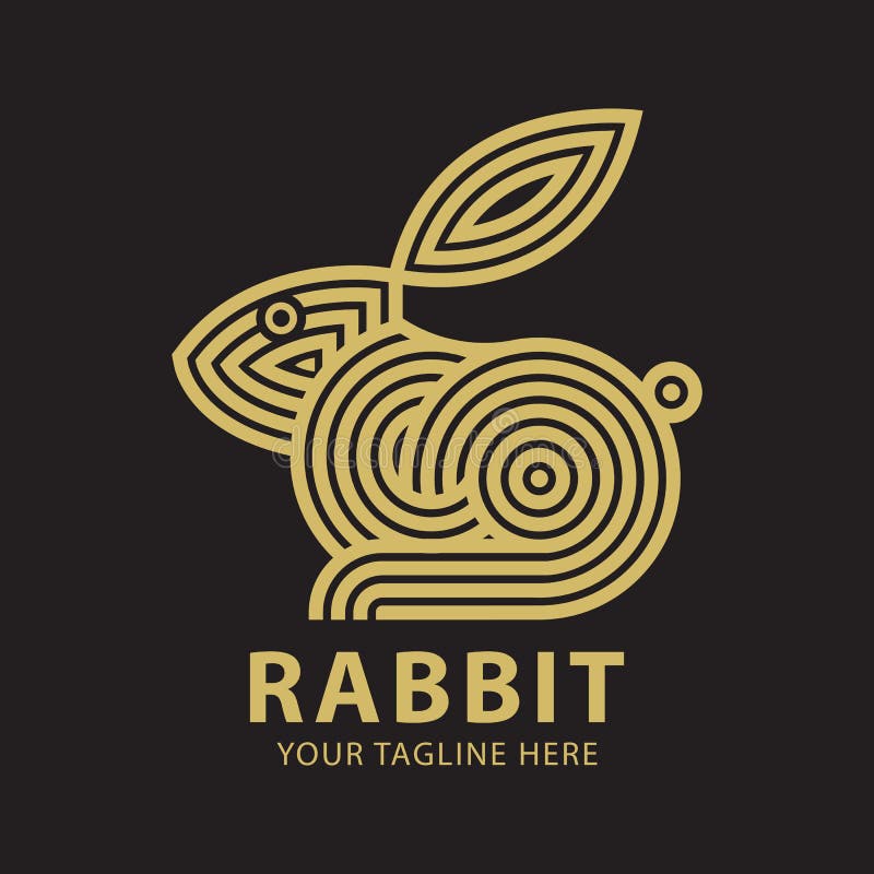 Abstract Rabbit Linear Design Logo Stock Vector - Illustration of ...