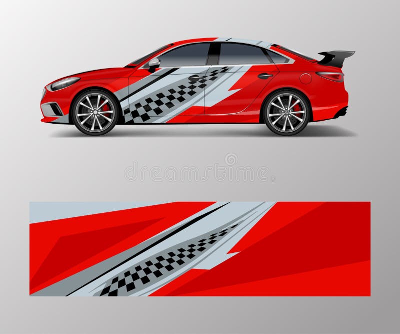 Abstract Racing Graphic Vector for Sport Car Wrap Design Stock Vector ...