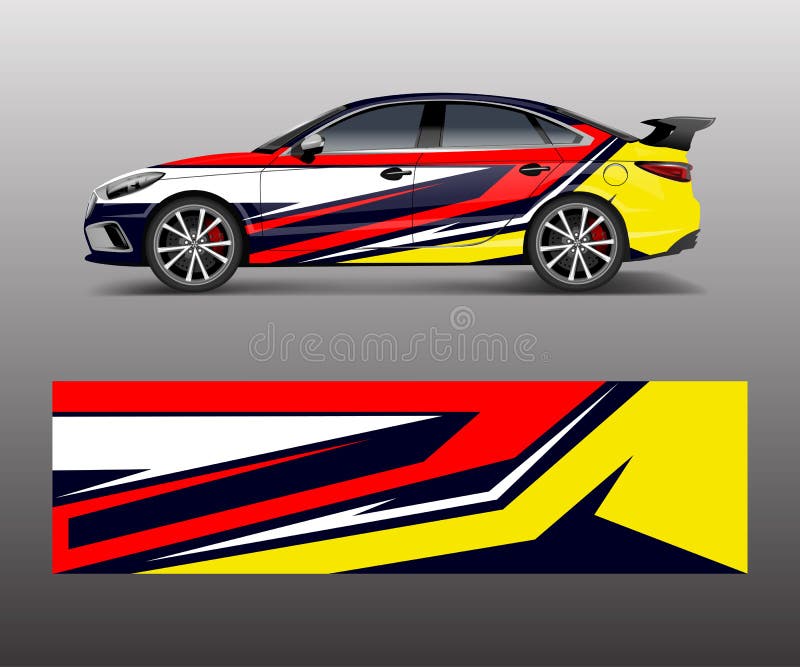 Abstract Racing Graphic Vector for Sport Car Wrap Design Stock Vector ...