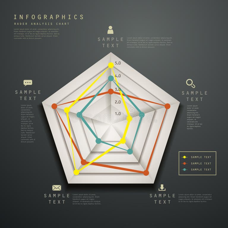Abstract Radar Chart Infographics Stock Vector - Illustration of ...