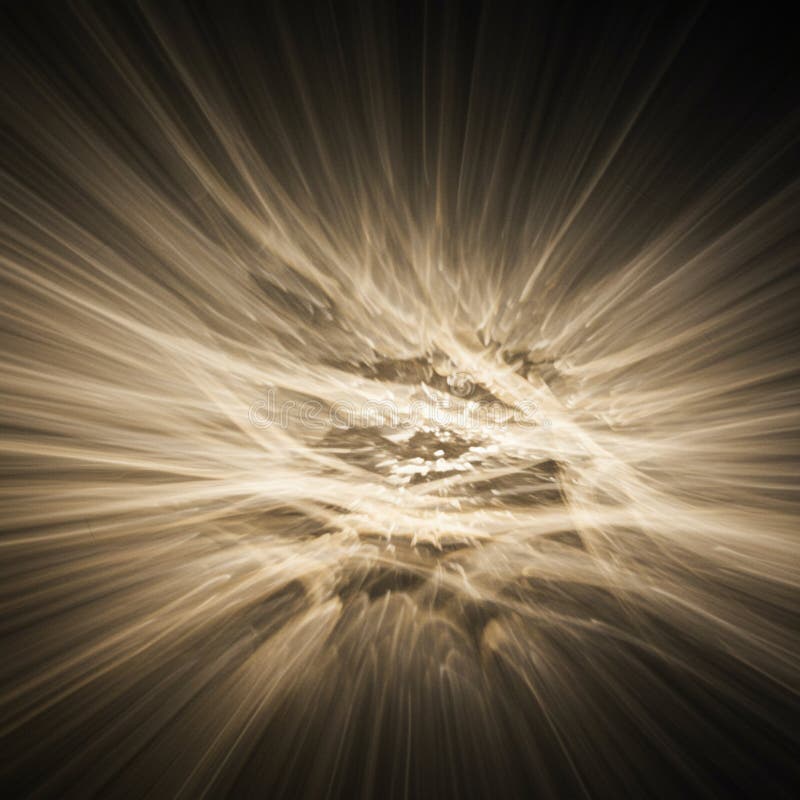 Abstract Radial Blur Effect Featuring Light Beams Converging Toward the ...
