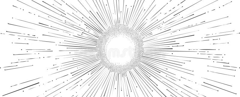 Abstract Radial Burst of Lines Creating a Dynamic Explosion Effect ...