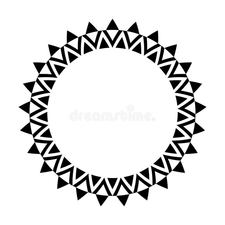 Abstract Radial Circle Pattern for Decorative Round Frame Stock Vector ...