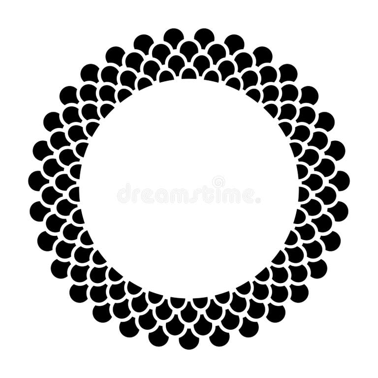 Abstract Radial Circle Pattern Decorative Round Frame Stock Vector ...