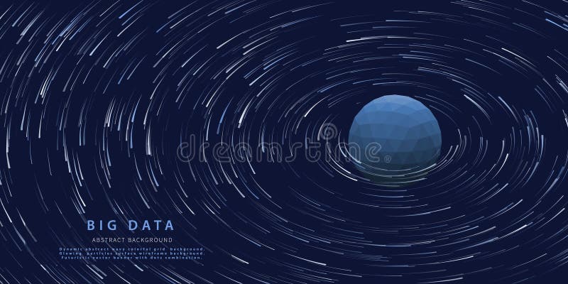 Abstract Radial Data Science Concept. Technology or Science Concept ...