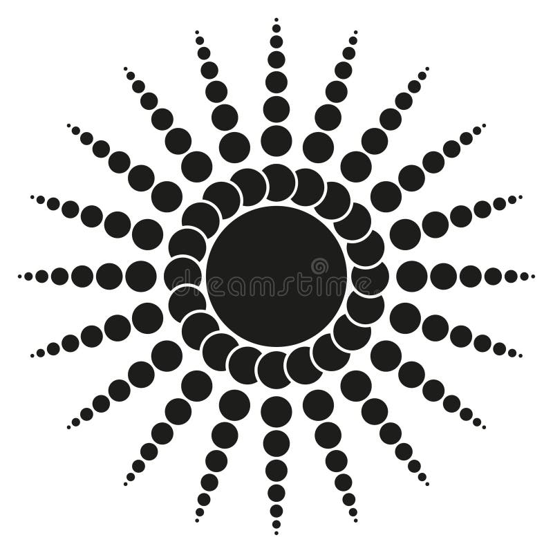Abstract Radial Dots Element. Vector Illustration. EPS 10 Stock Vector ...