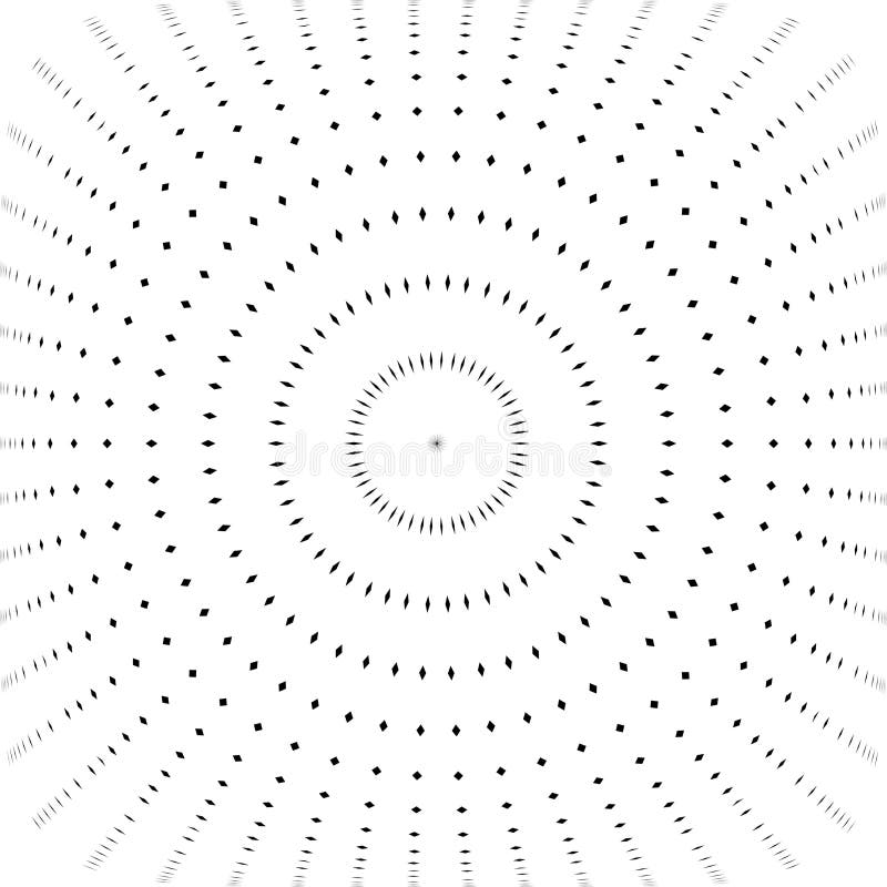 Abstract Radial Dots Pattern. 3D Illusion Effect Stock Vector ...