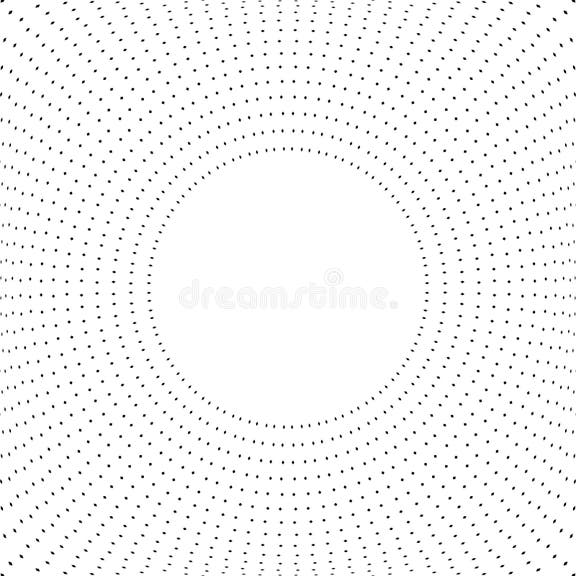 Radial Dots Pattern for Decorative Round Frame. White Textured ...