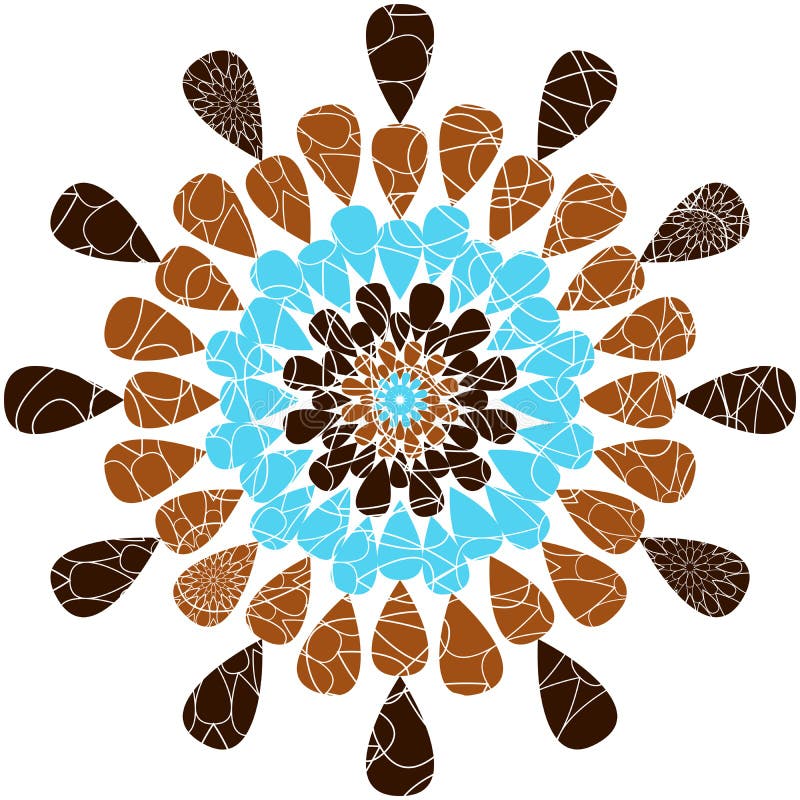 Radial pattern flower 1 stock vector. Illustration of radial - 67309588