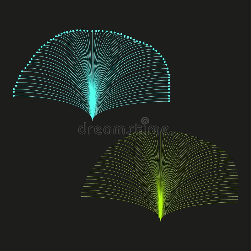Abstract Radial Gradient. Blue Turquoise Rays. Glowing Light Effect ...