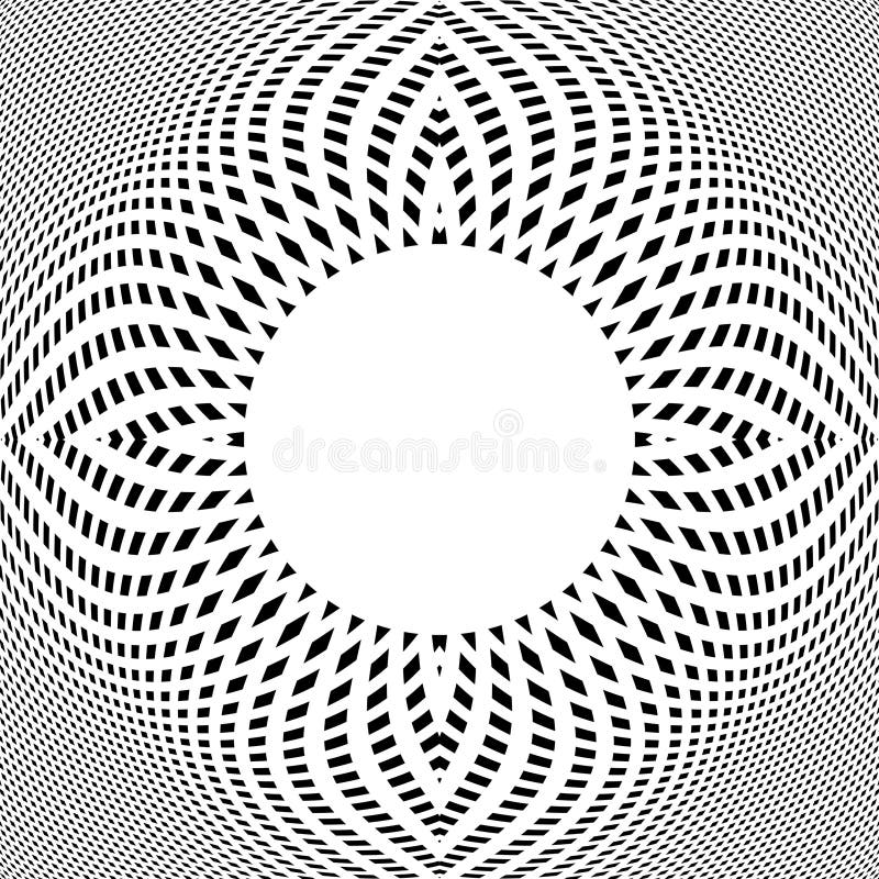 Abstract Radial Halftone Op Art Dots Pattern. 3D Illusion Effect Stock ...