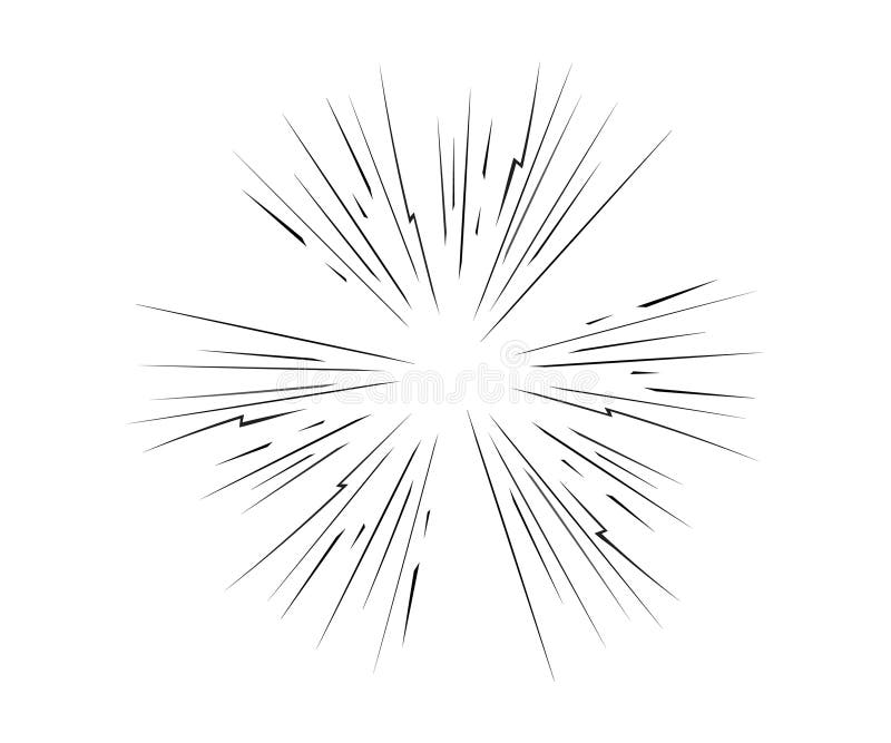 Abstract Radial Lines for Comic Effect. Speed Shot Illustrations ...
