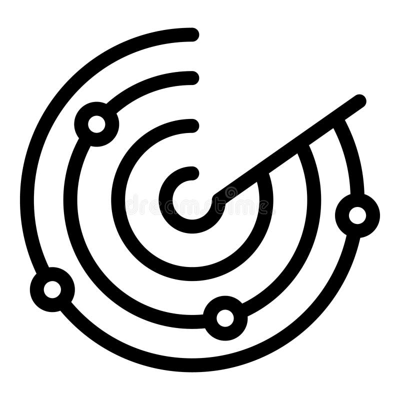 Abstract Radial Lines with Dots Icon Stock Vector - Illustration of ...