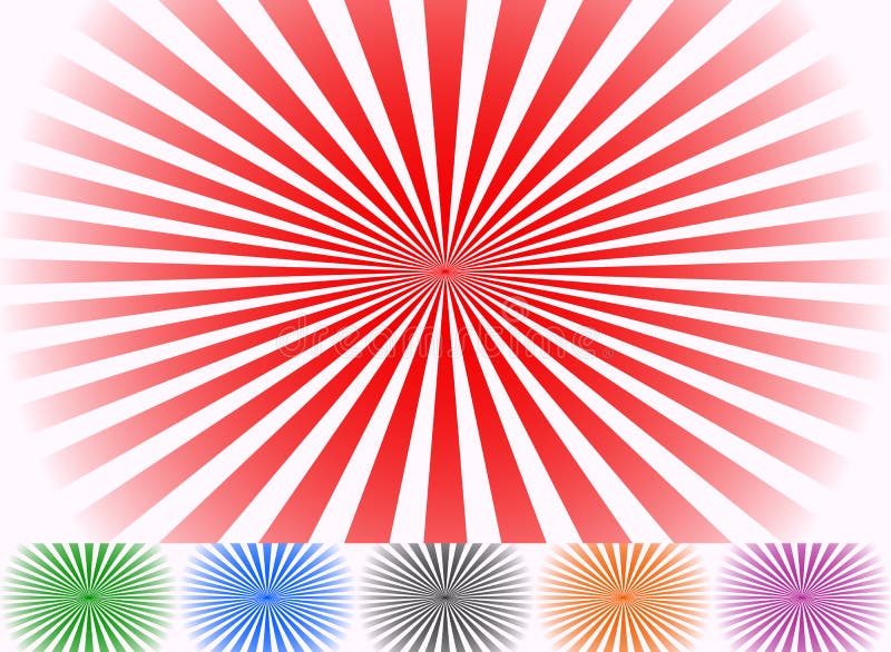 Abstract Radial Lines Starburst, Sunburst Circular Pattern Stock Vector ...
