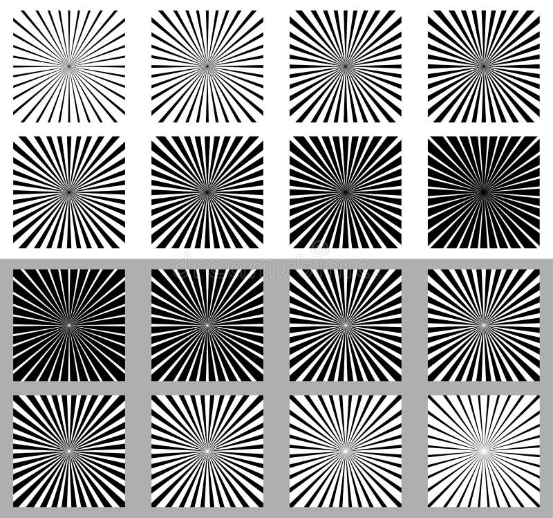 Abstract Radial Lines Starburst, Sunburst Circular Pattern Stock Vector ...