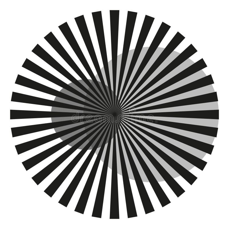 Abstract Radial Pattern. Black and White. Geometric Optical Illusion ...
