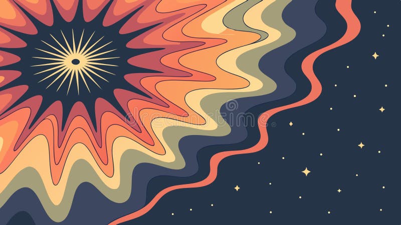 Abstract Radial Sunburst Pattern Vector Illustration, Vector Design ...