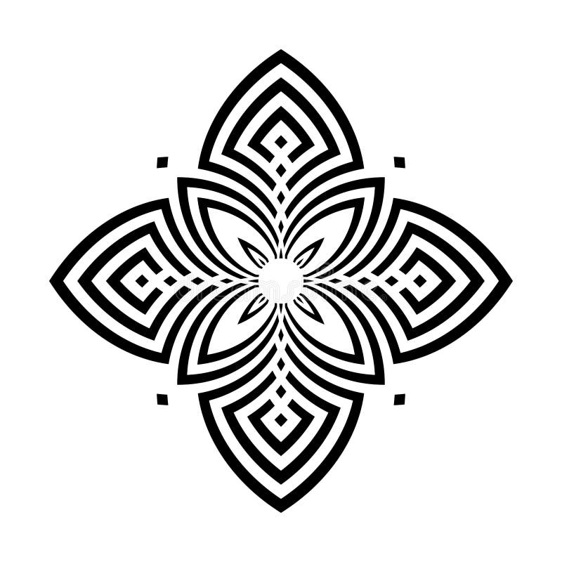 Abstract Radial Symmetrical Pattern. Decorative Design Element Stock ...