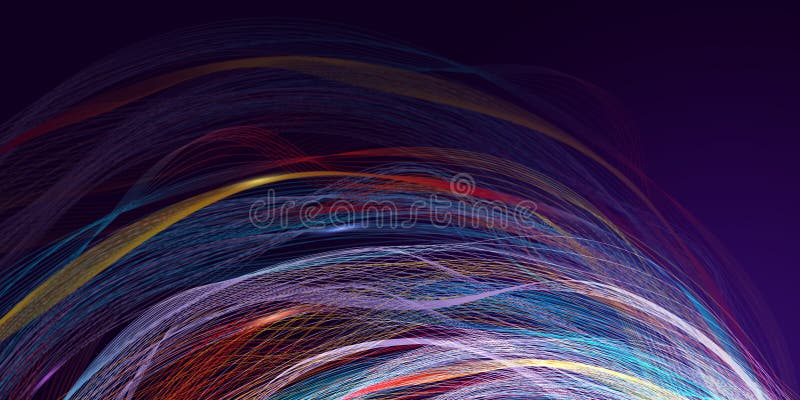 Abstract Radial Wave Background. Lots of Colored Wave Radial Lines on ...