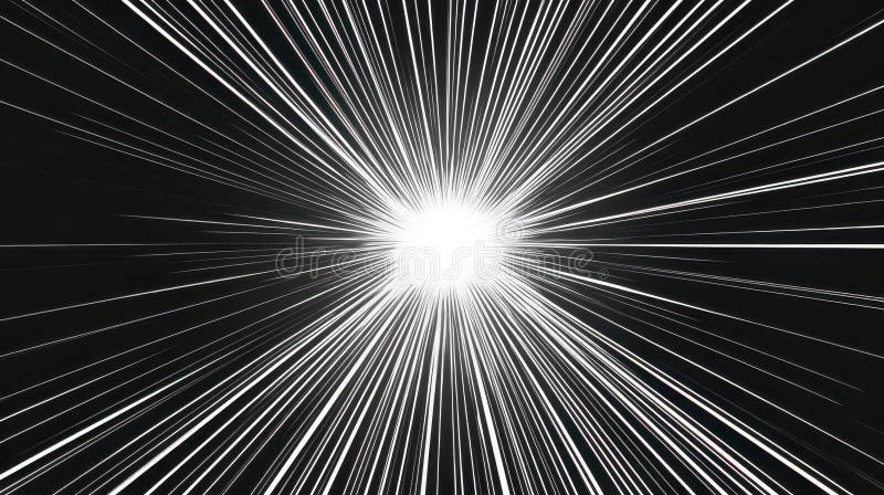 Abstract Radial Zoom Speed Light Effect for Comic Books Stock ...