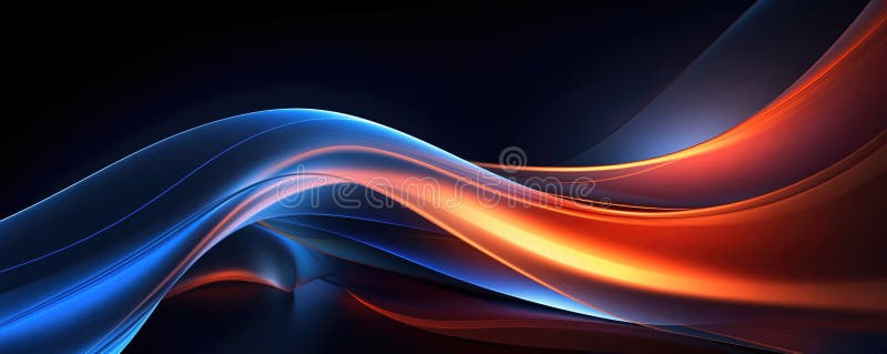 Abstract Radiance Background. Backdrop Featuring Luminous Curves and ...
