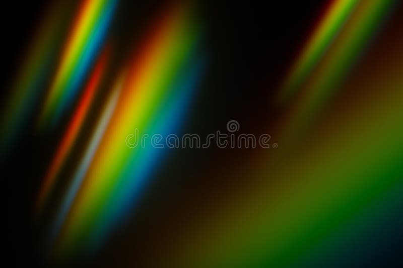 Abstract Radiant Light Streaks with Prism Effect on Dark Background. 3D ...