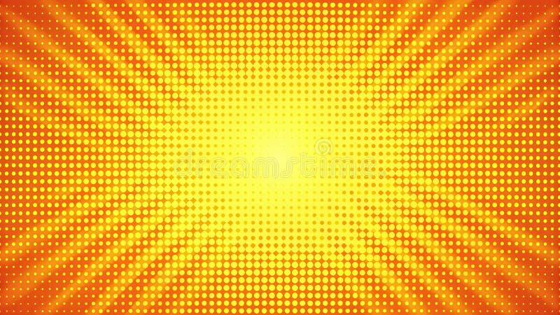 Abstract Radiating Dot Pattern in Warm Yellow and Orange Hues ...