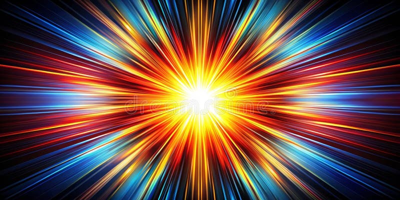 Abstract Radiating Light Burst a Vivid Display of Color and Motion ...