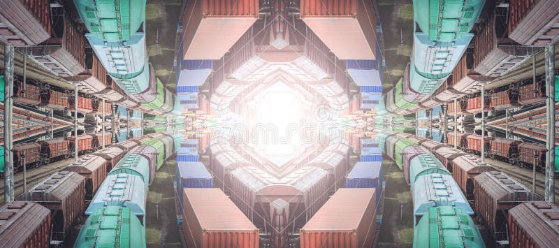Abstract Railroad Texture, Intersect Railroad Trains. Stock ...